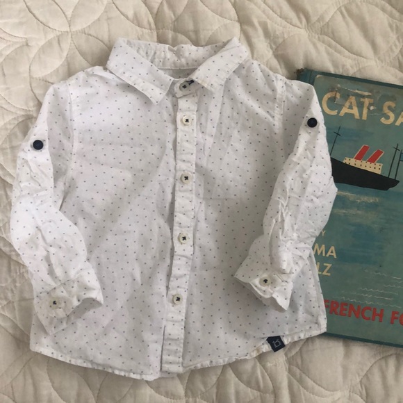 Zara | Shirts & Tops | Zara Baby Boy Polka Dot Button Shirt 69 Months ...